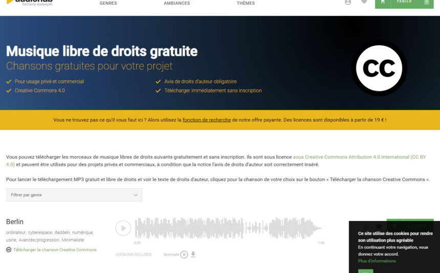 TOP 21 sources de Musique Gratuite Libre de Droit ou Creative Commons ...